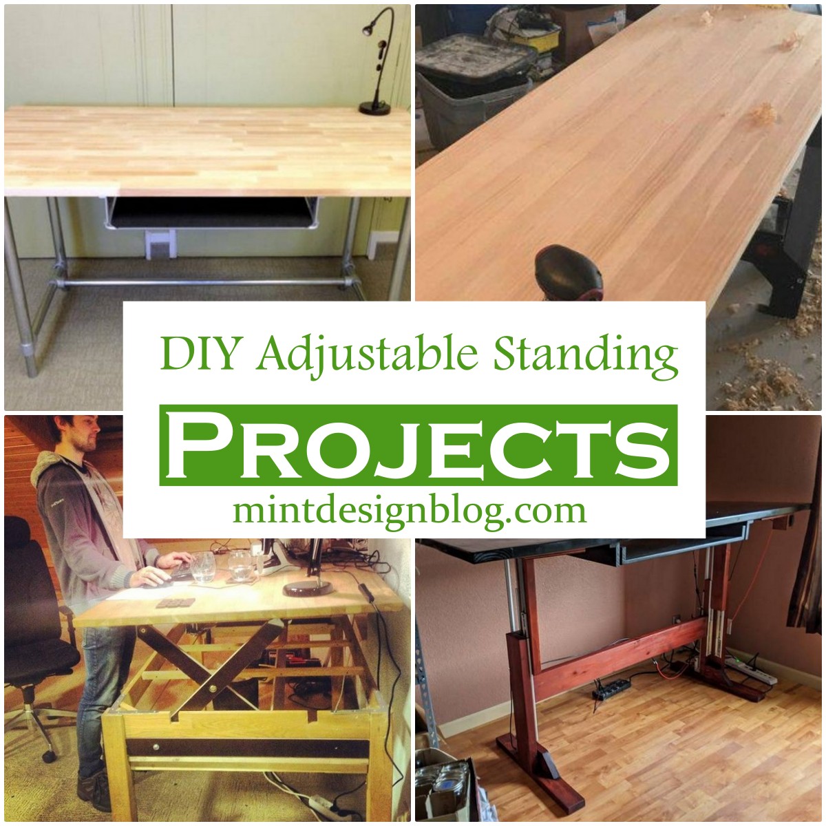 20 DIY Adjustable Standing Desk Projects - Mint Design Blog