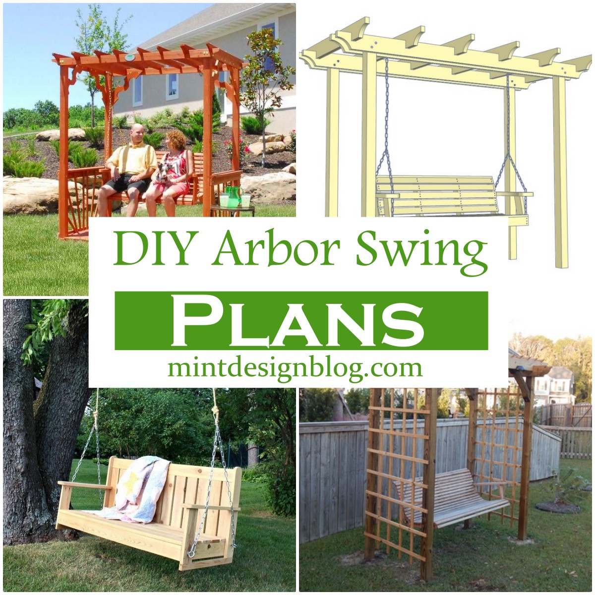 13 Free DIY Arbor Swing Plans To Have Fun At Home - Mint Design Blog