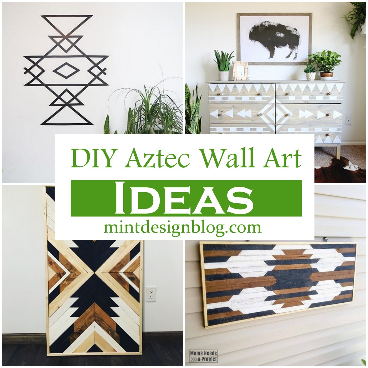 15 DIY Aztec Wall Art Ideas To Apply Everywhere - Mint Design Blog