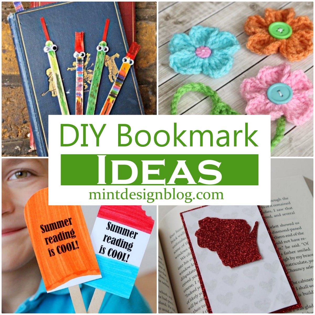 30 DIY Bookmark Ideas For Everyone To Make Today - Mint Design Blog