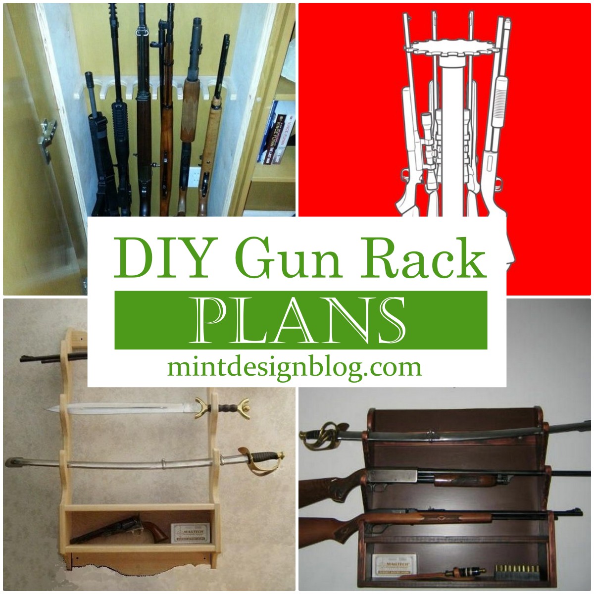 12 Free DIY Gun Rack Plans To Store Shooting Weapons - Mint Design Blog