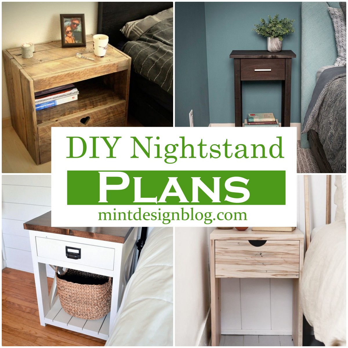 20 Free DIY Nightstand Plans - Mint Design Blog
