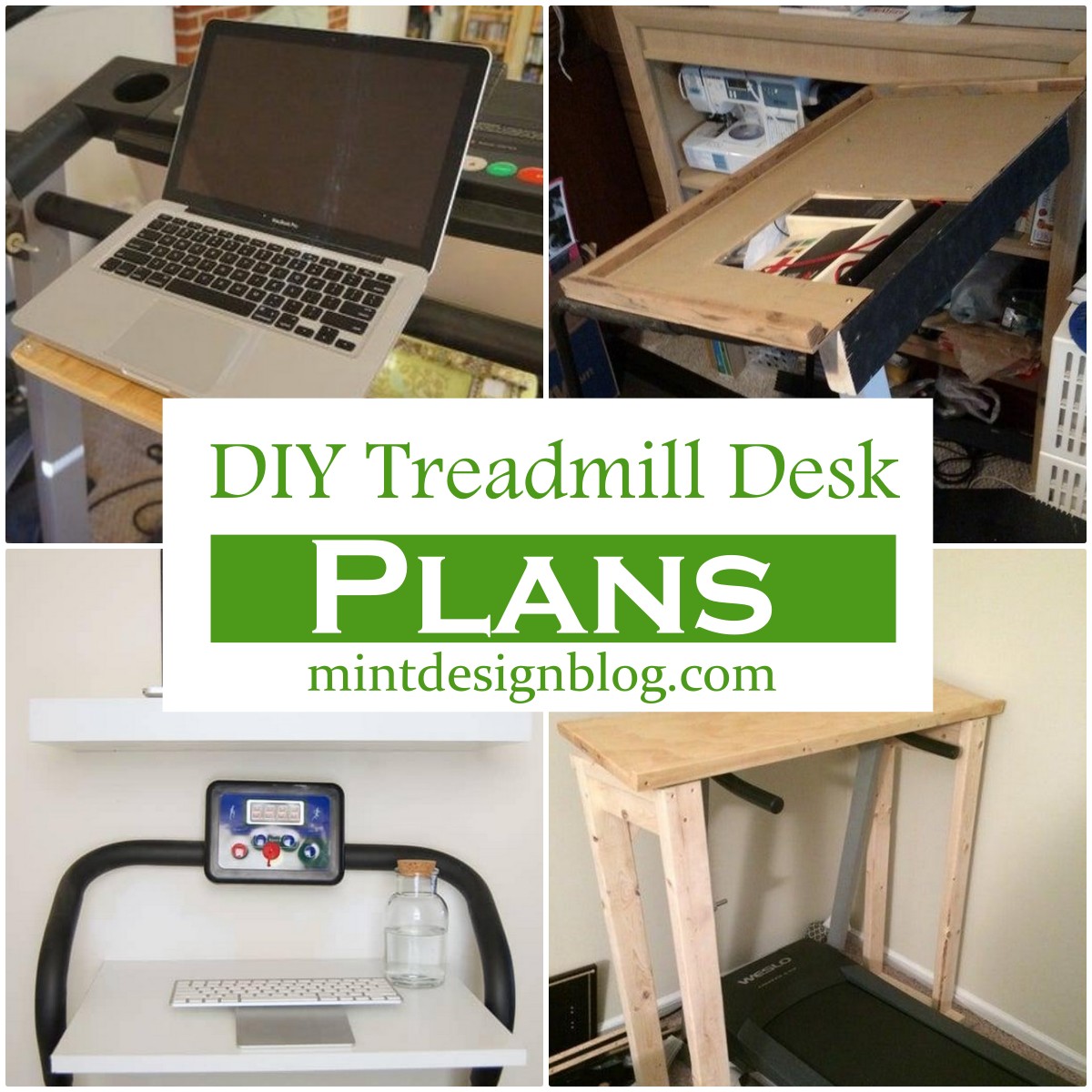 20 DIY Treadmill Desk Plans To Work While Running - Mint Design Blog