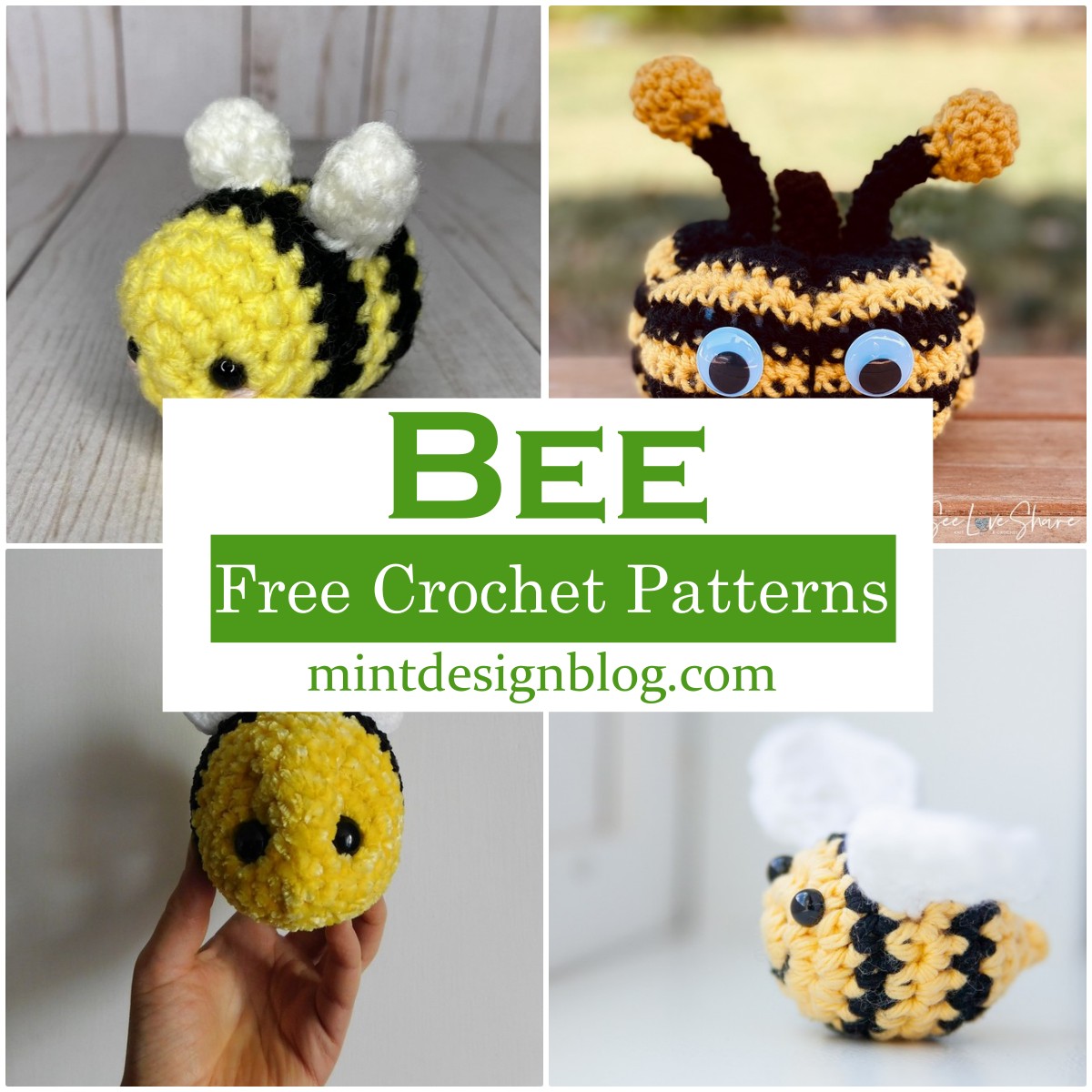 25 Free Crochet Bee Patterns - Mint Design Blog