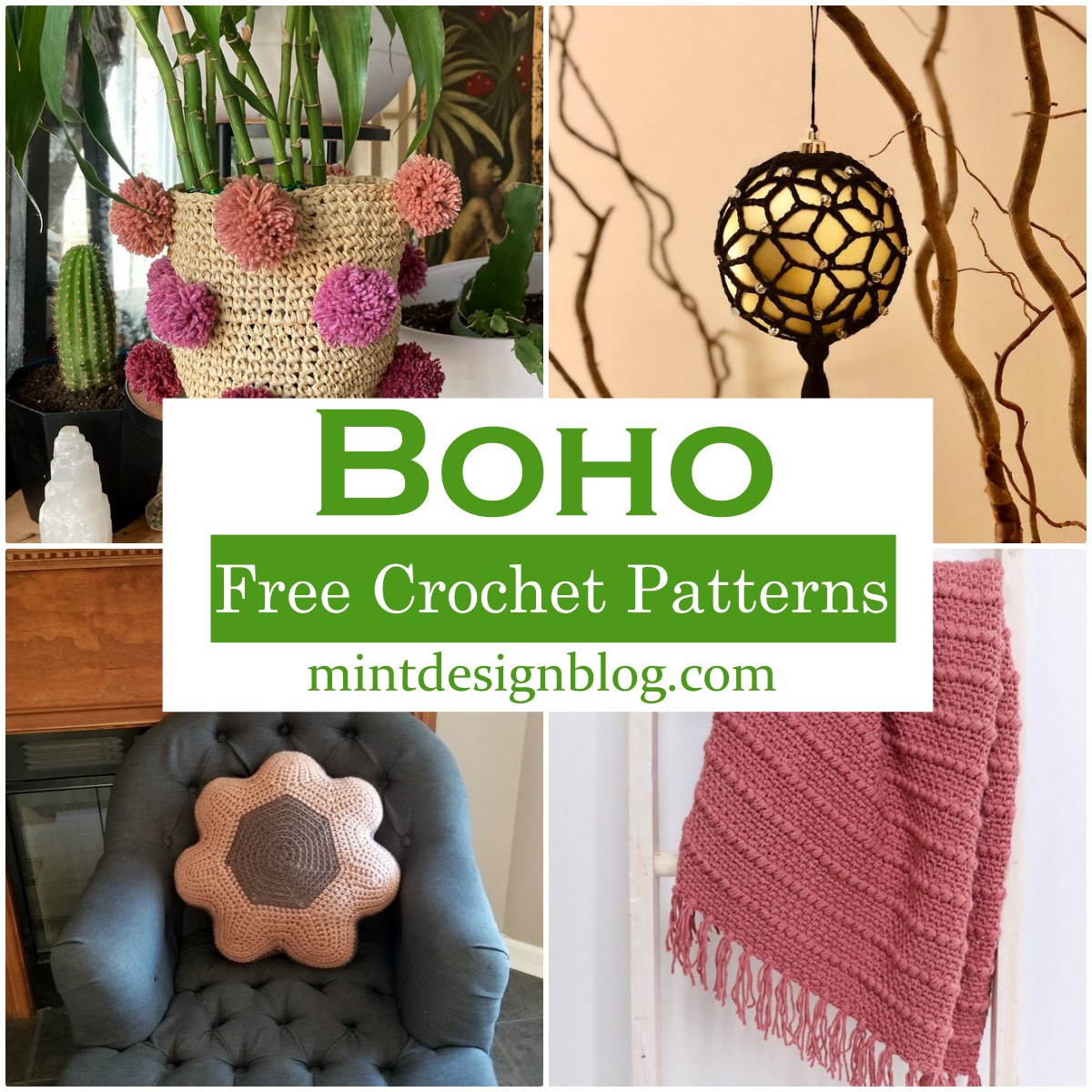 20 Crochet Boho Patterns For Crochet Lover - Mint Design Blog