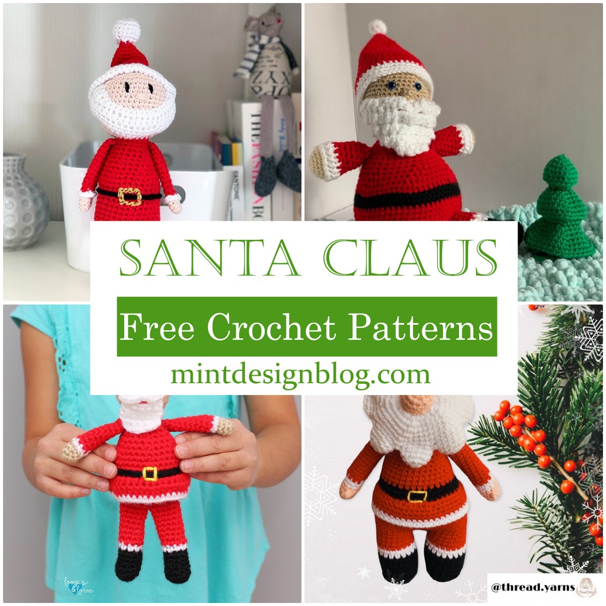 15 Crochet Santa Claus Patterns For Christmas Decor