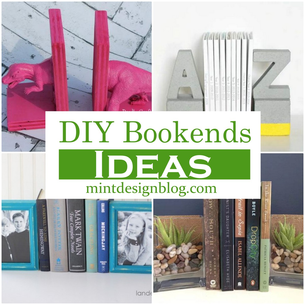 33 DIY Bookends Ideas For Inspiration In 2022 - Mint Design Blog