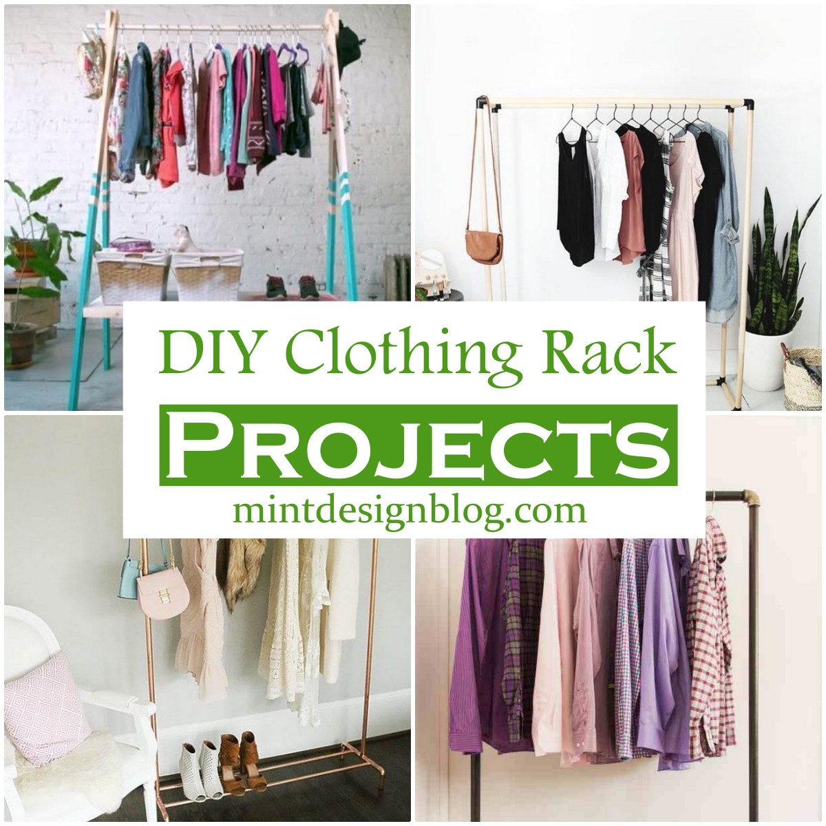 24 DIY Clothing Rack Projects In 2022 - Mint Design Blog