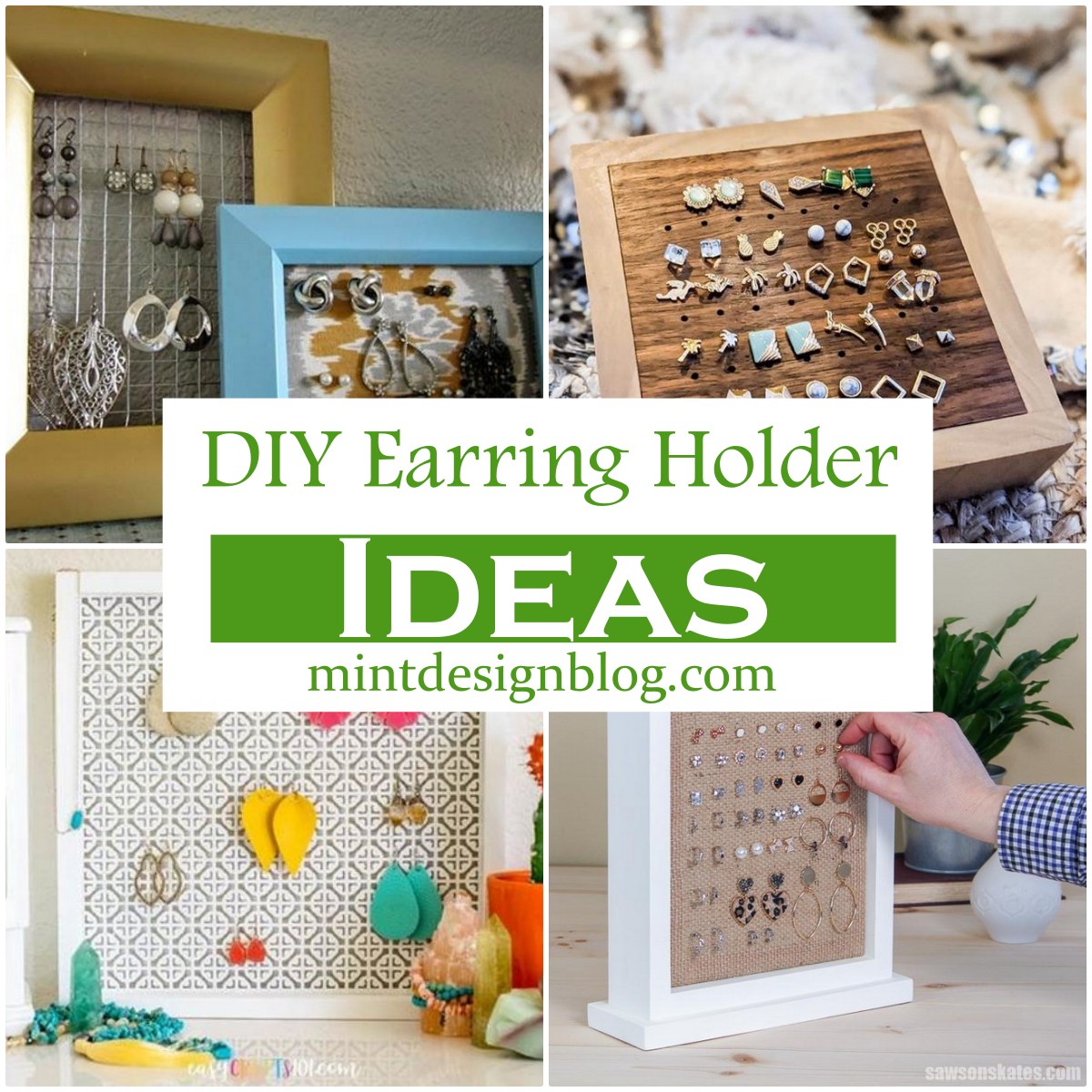 26 DIY Earring Holder Ideas To Organize Your Earrings - Mint Design Blog