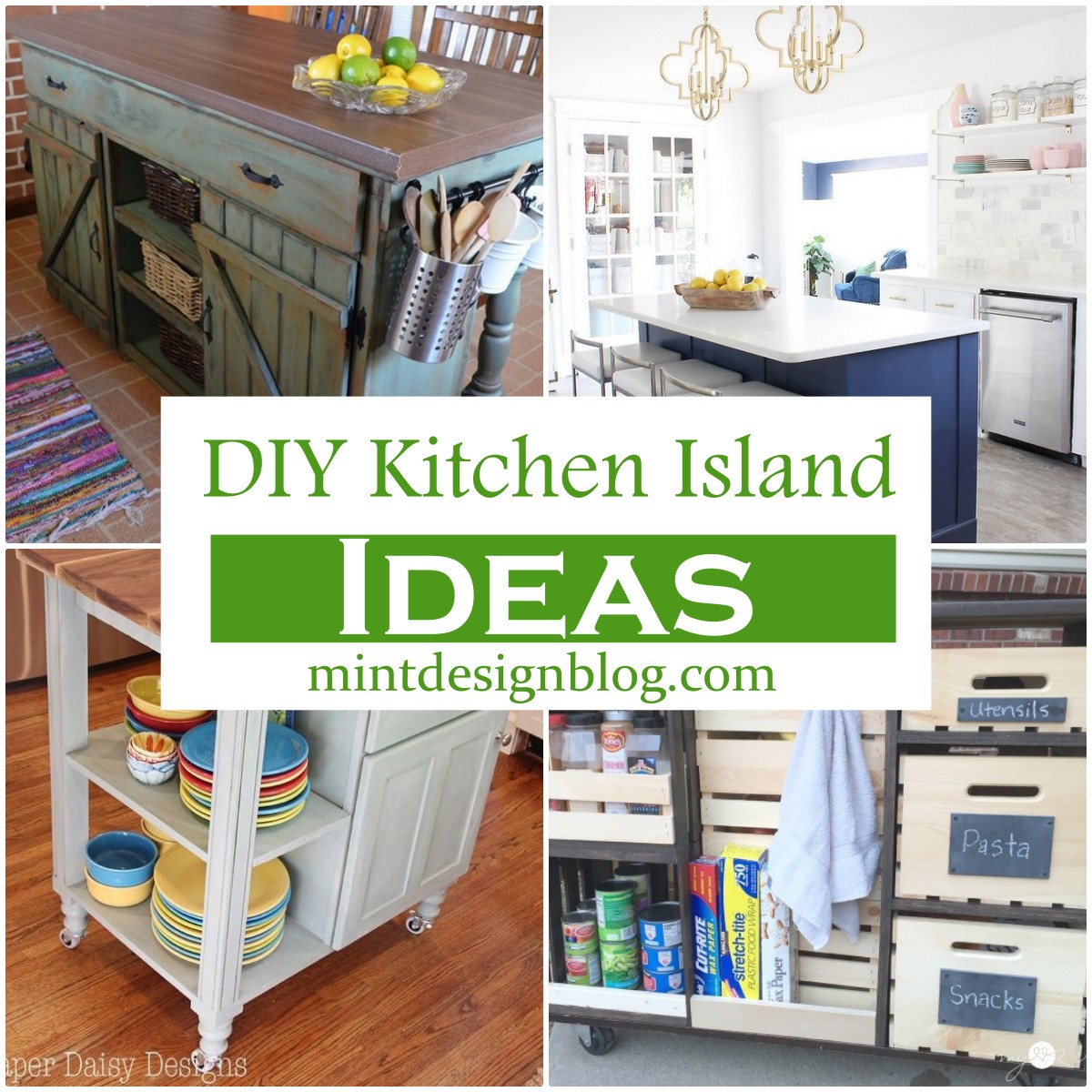25 DIY Kitchen Island Ideas - Mint Design Blog