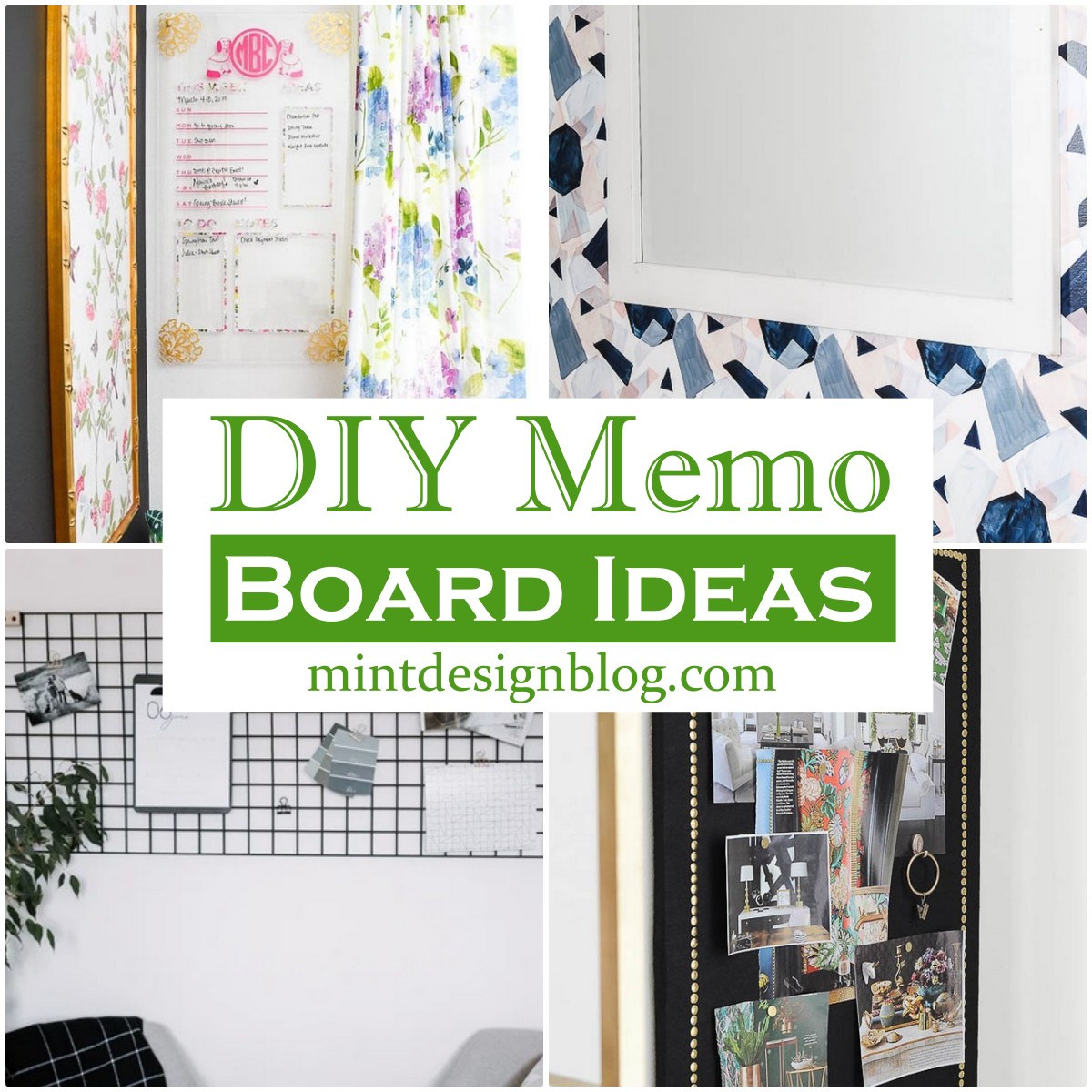 25 DIY Memo Board Ideas For Office And Home - Mint Design Blog