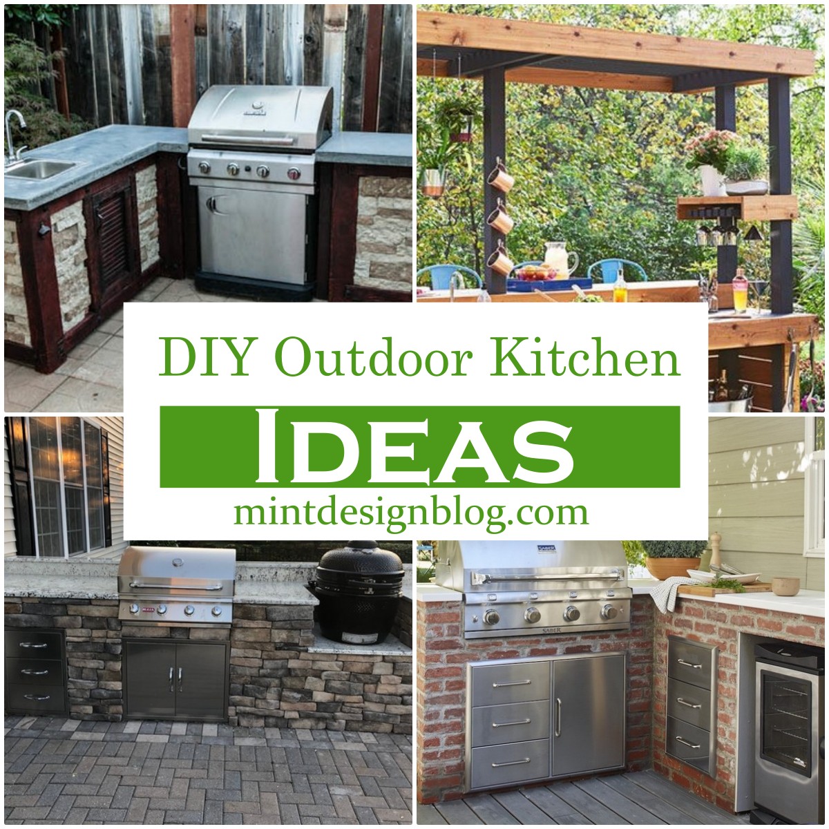 25 DIY Outdoor Kitchen Ideas You Can Build On A Budget - Mint Design Blog