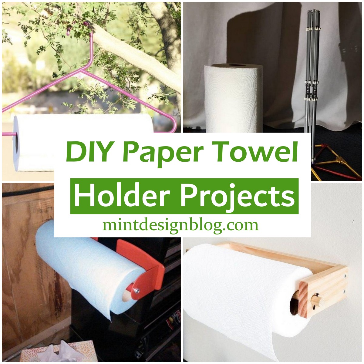 25 DIY Paper Towel Holder Projects - Mint Design Blog