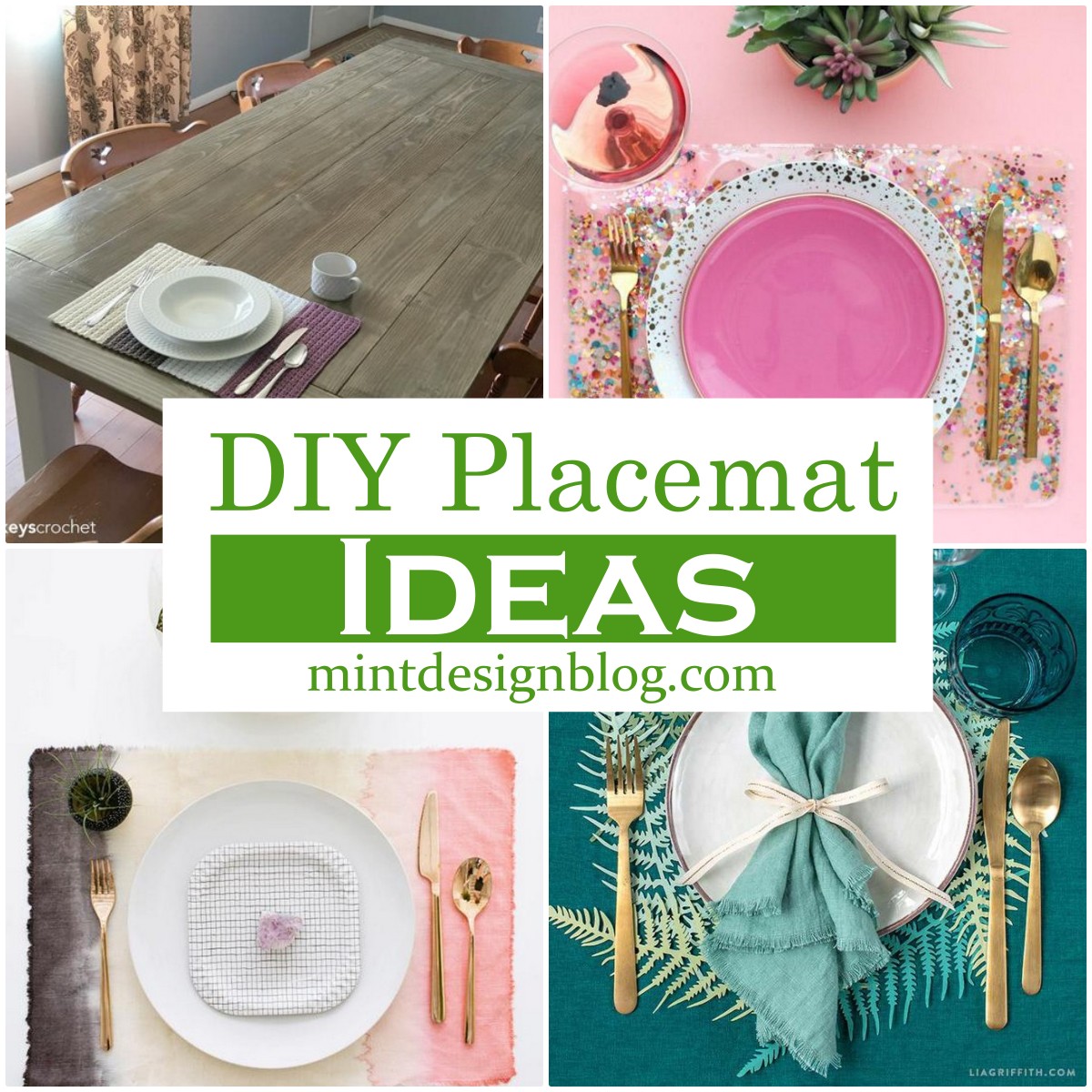 30 Creative DIY Placemat Ideas For Perfect Table Setting - Mint Design Blog