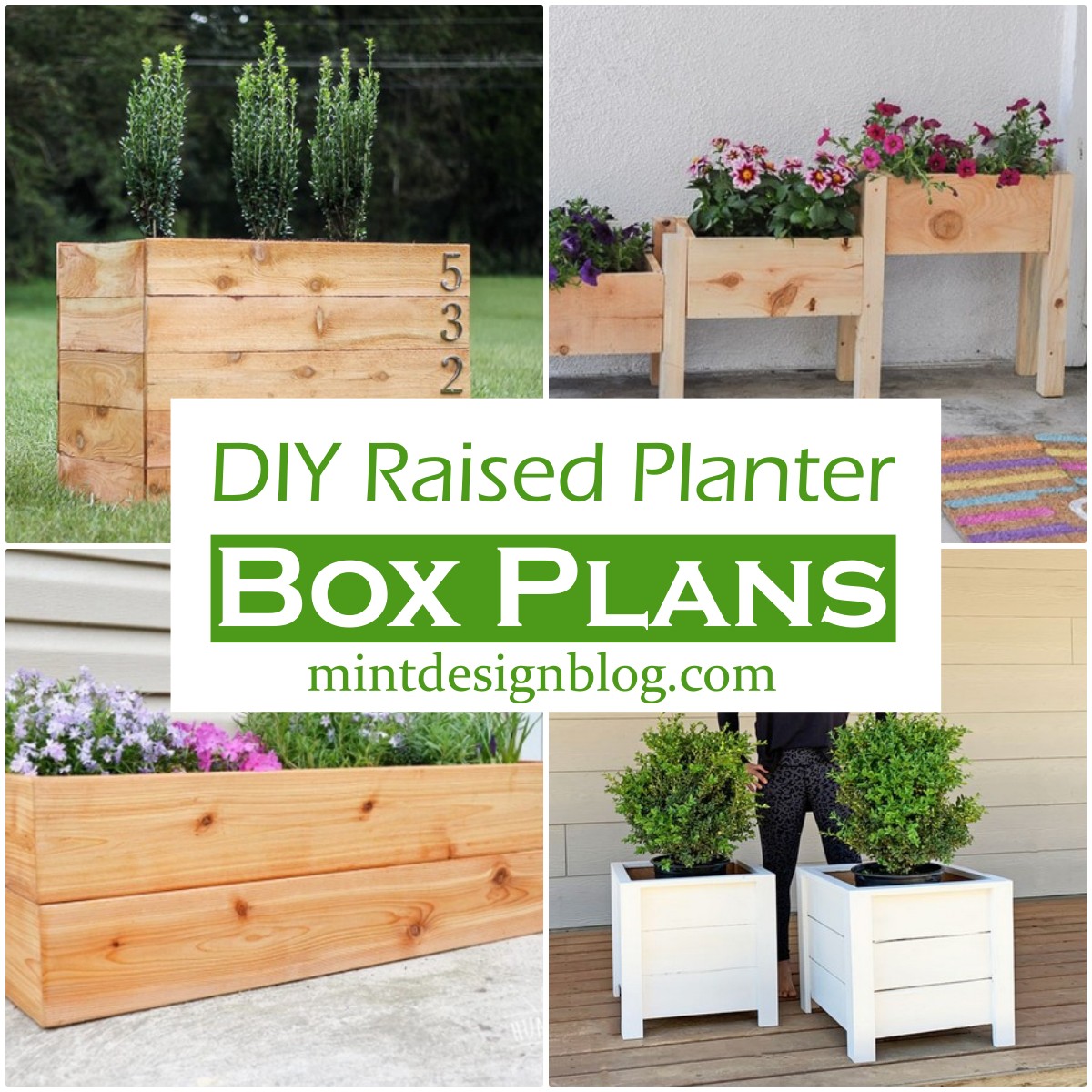15 DIY Raised Planter Box Plans For Mini Garden - Mint Design Blog