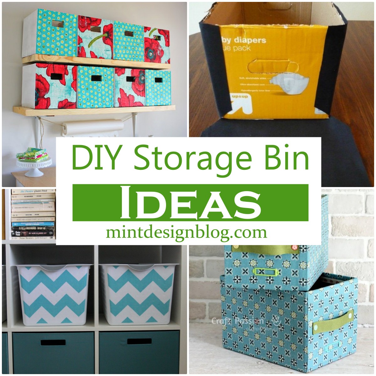 17 Budget-Friendly DIY Storage Bin Ideas - Mint Design Blog