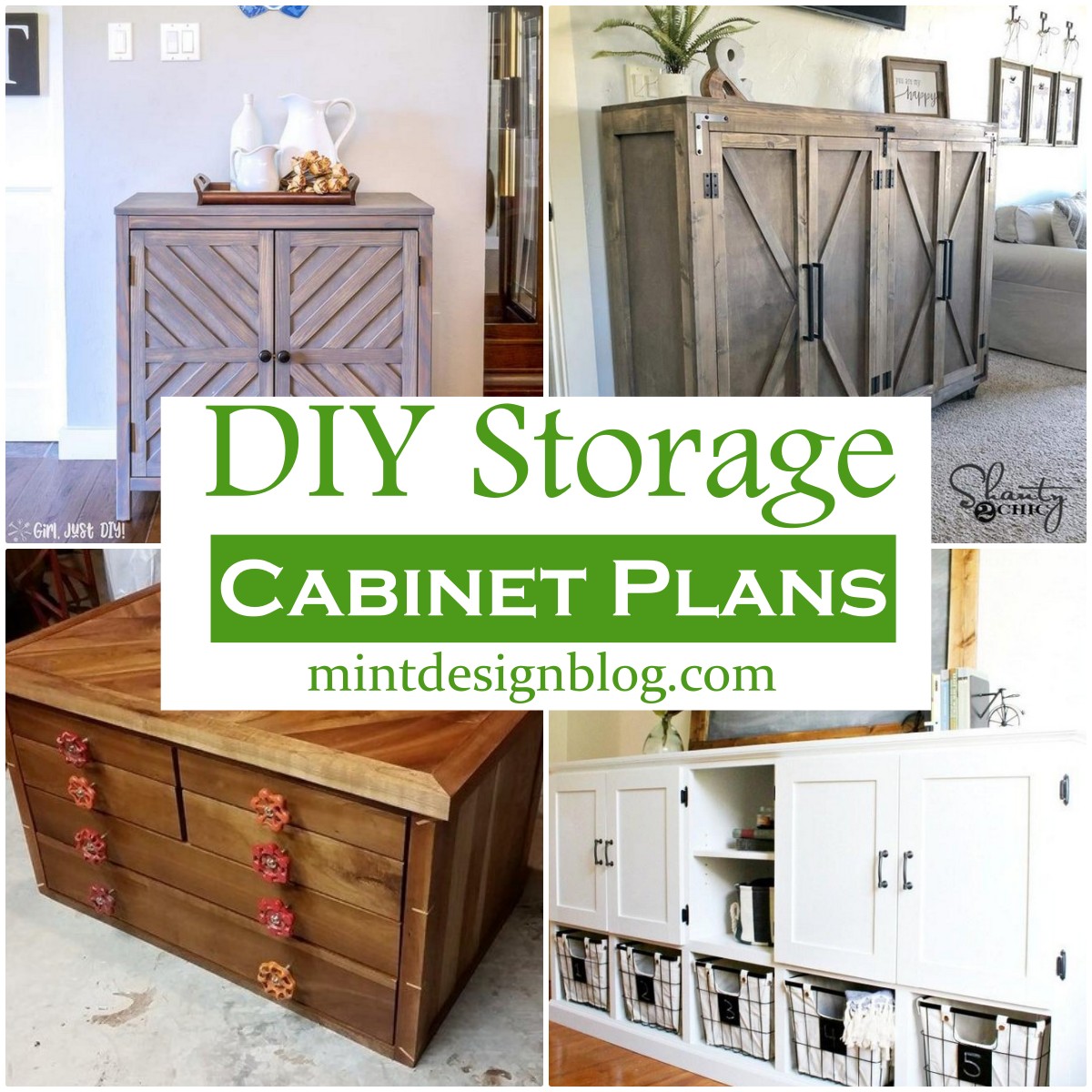 25 DIY Storage Cabinet Plans - Mint Design Blog