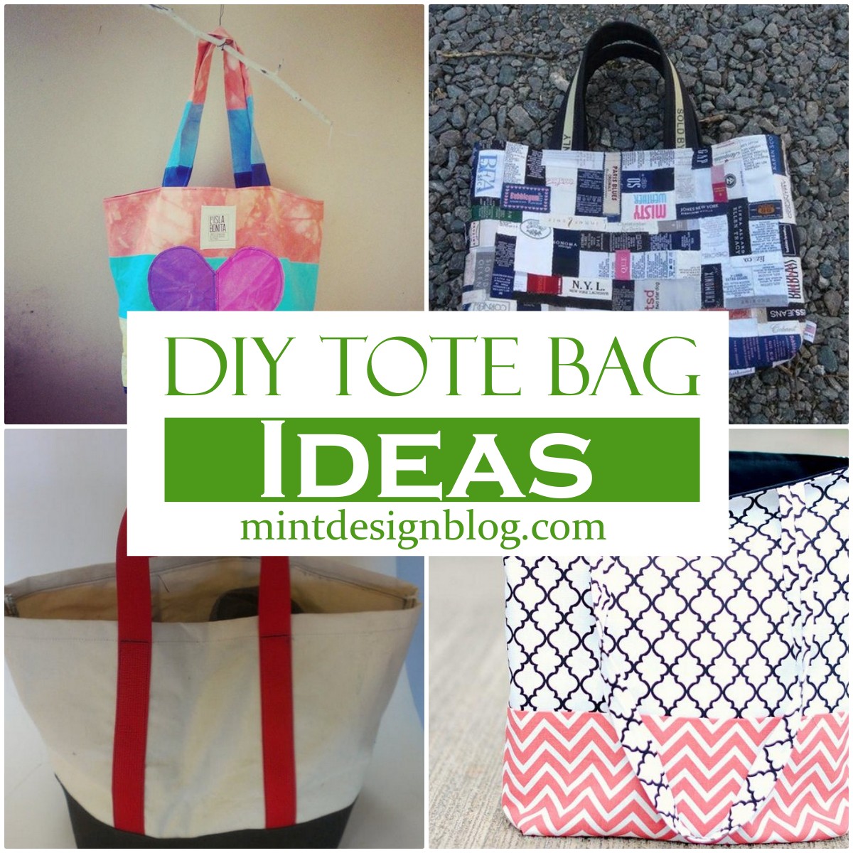 25 DIY Tote Bag Ideas For Beginners - Mint Design Blog
