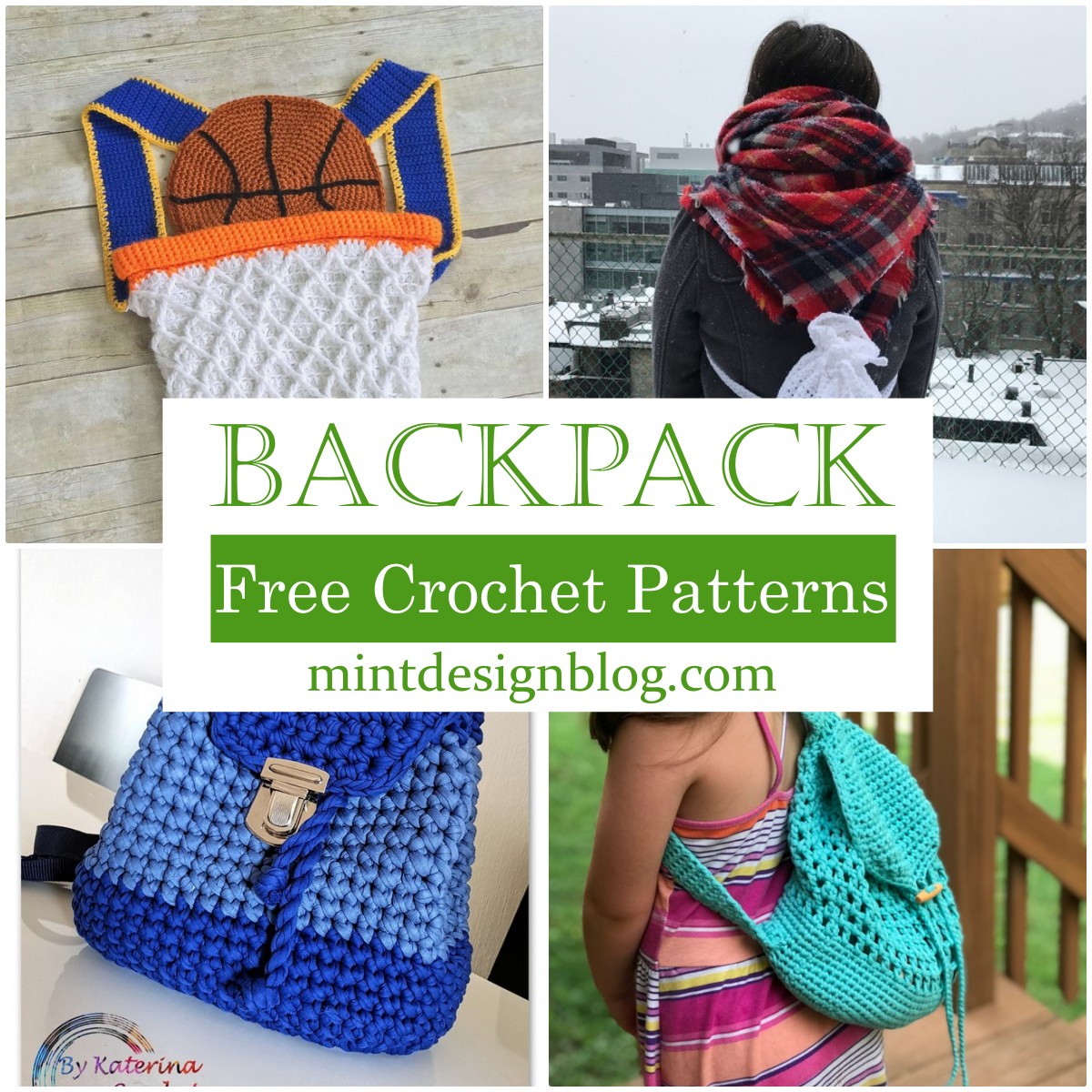 15 Free Crochet Backpack Patterns ( With Images ) - Mint Design Blog