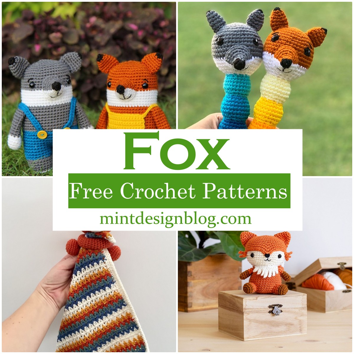 20 Free Crochet Fox Patterns (With Picture) - Mint Design Blog