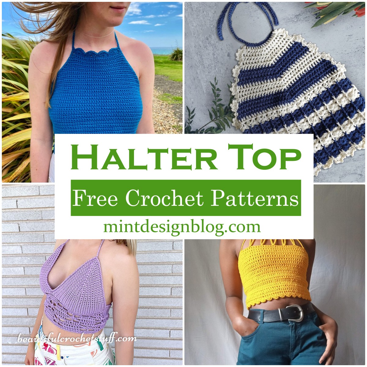 25 Free Crochet Halter Top Patterns - Mint Design Blog