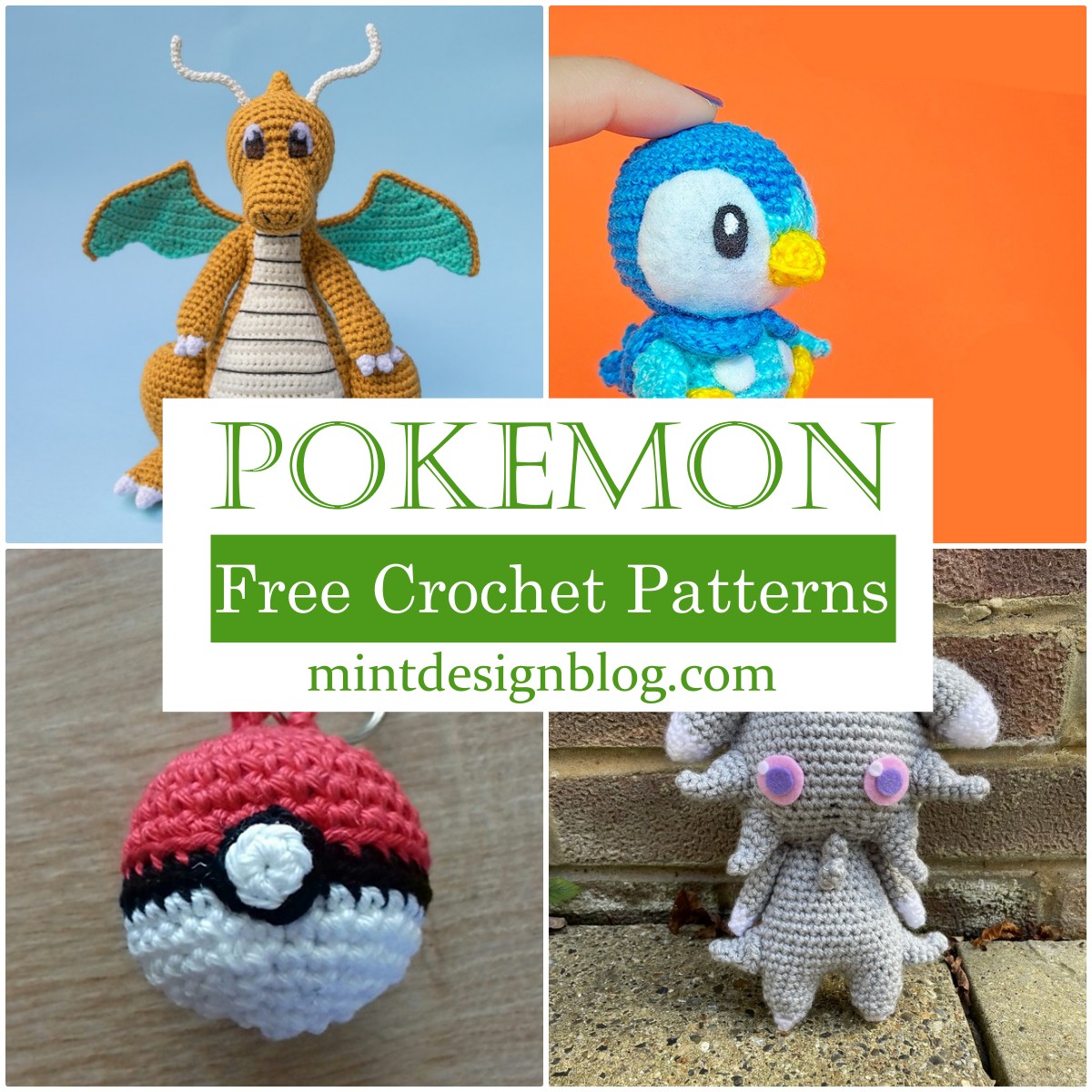 20 Free Crochet Pokemon Patterns Kid's Favorite - Mint Design Blog