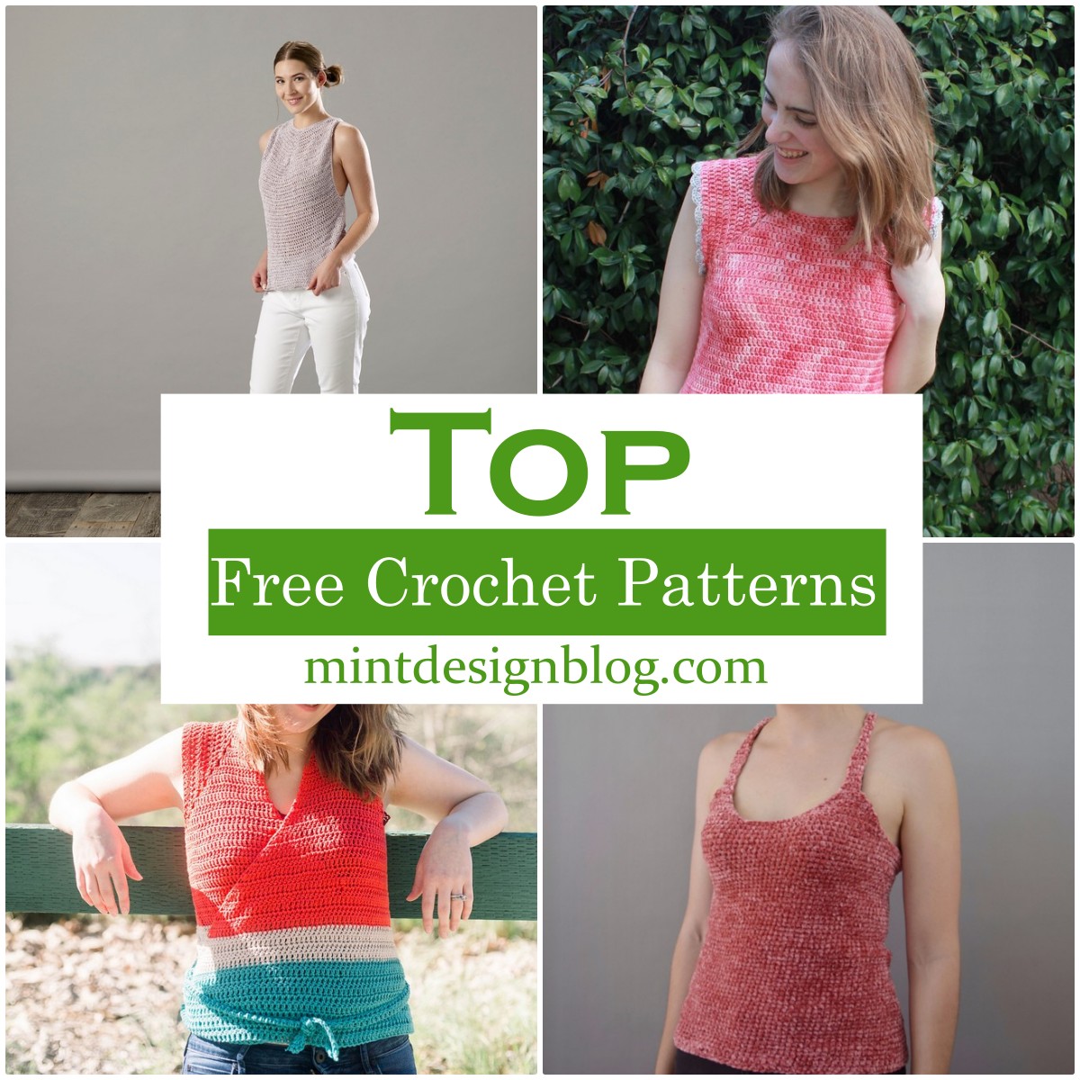 35 Free Crochet Top Patterns ( With Images ) - Mint Design Blog