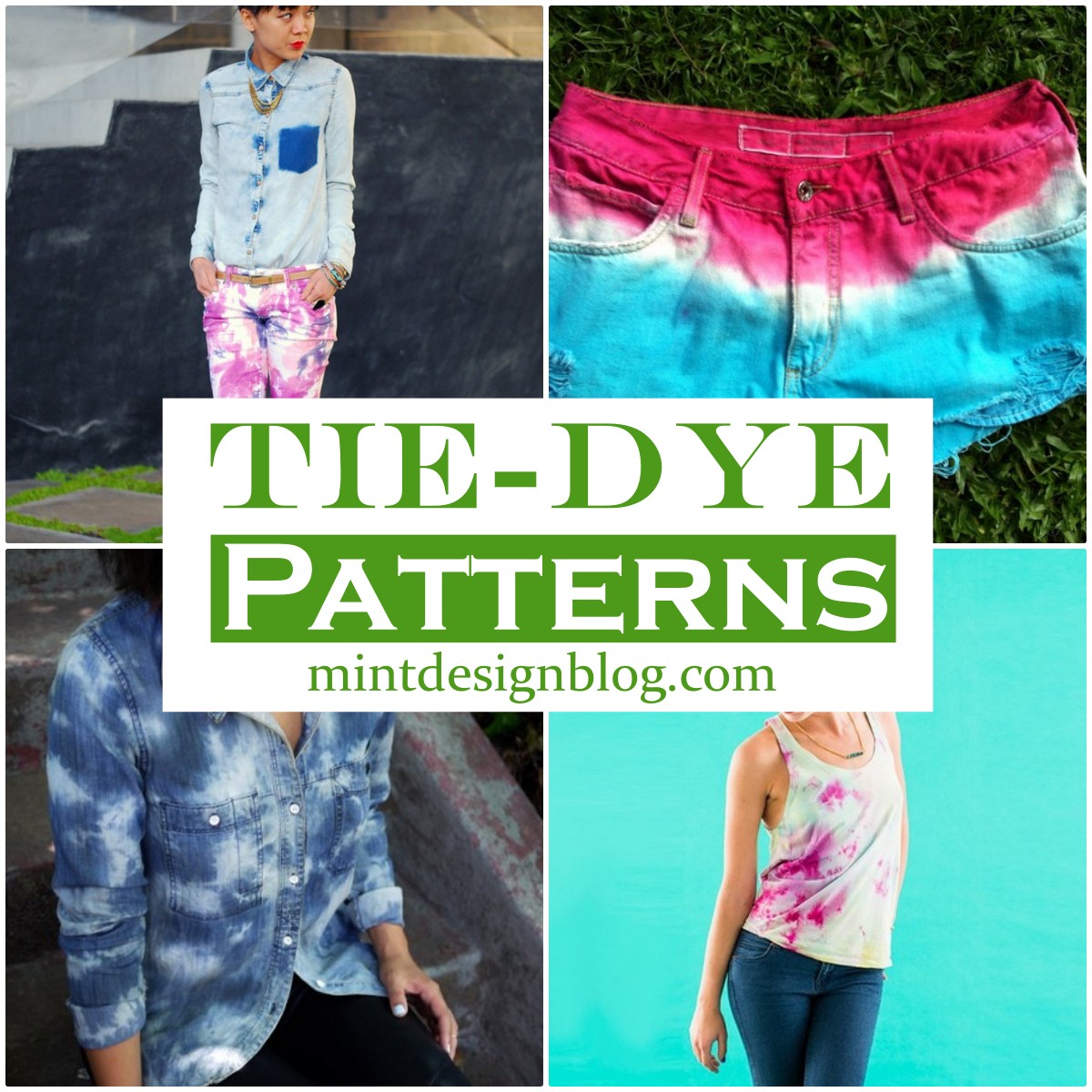 44 Tie-Dye Patterns And To Learn Folding Techniques - Mint Design Blog