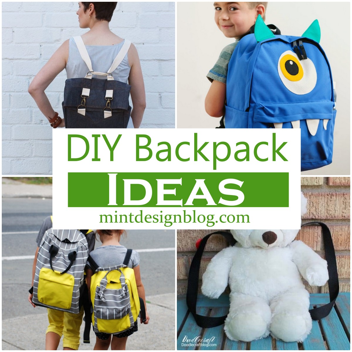 23 DIY Backpack Ideas - How To Make Backpack - Mint Design Blog