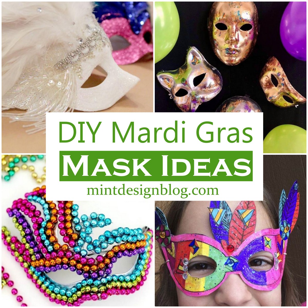 23 DIY Mardi Gras Mask Ideas - Mint Design Blog