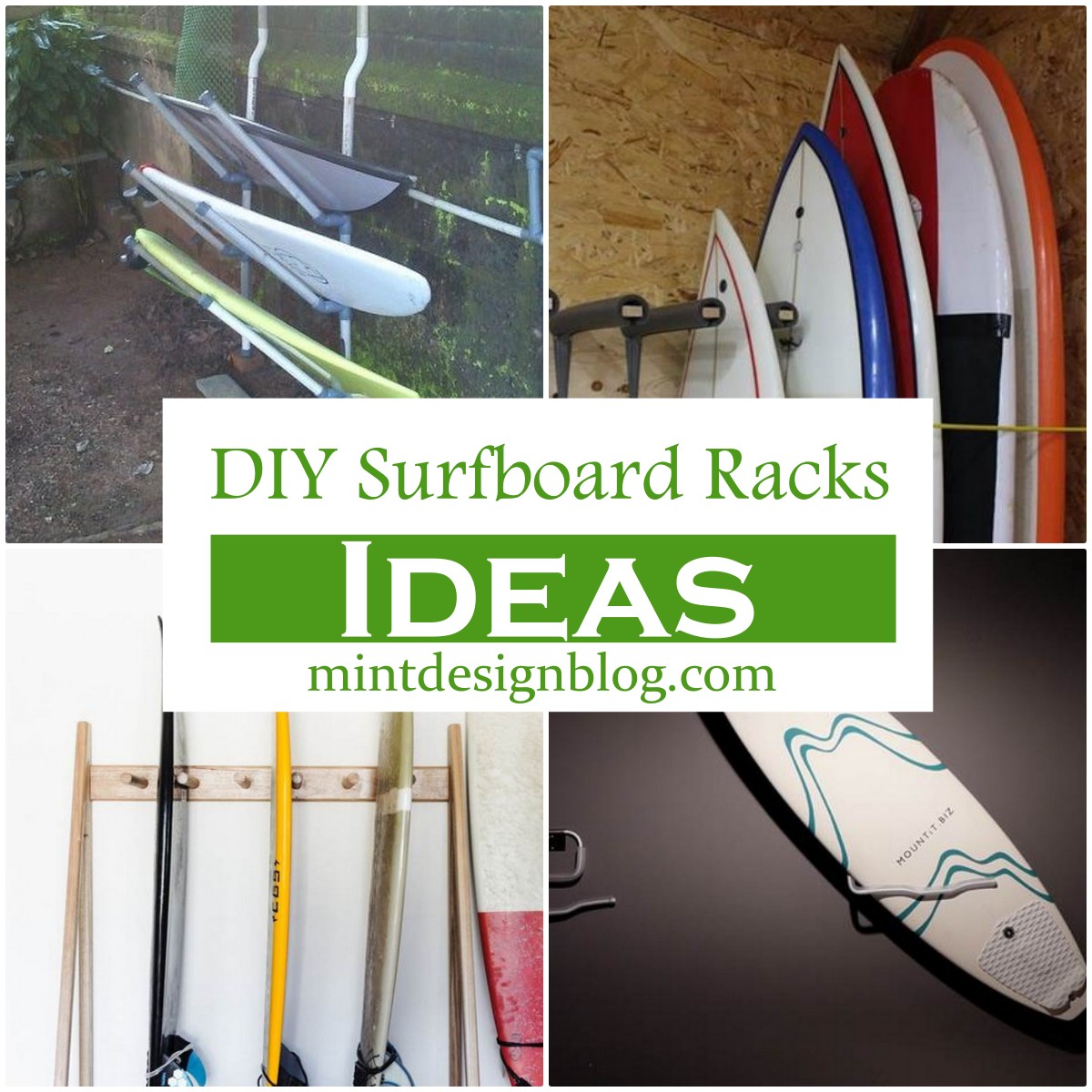 18 DIY Surfboard Racks Ideas - Mint Design Blog