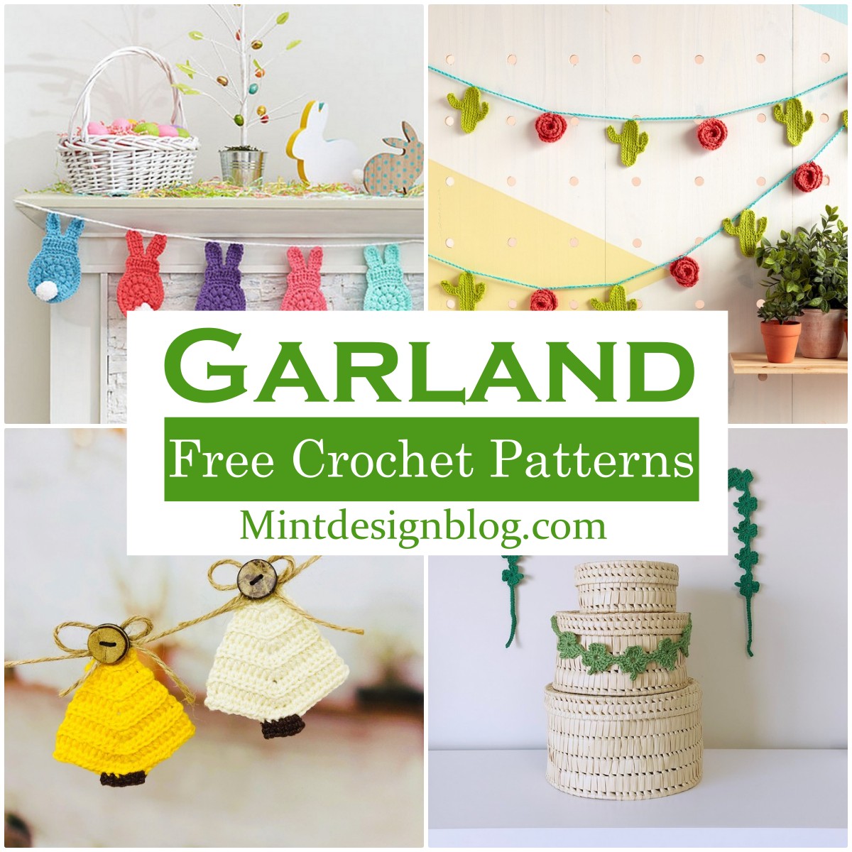 25 Free Crochet Garland Patterns - Mint Design Blog