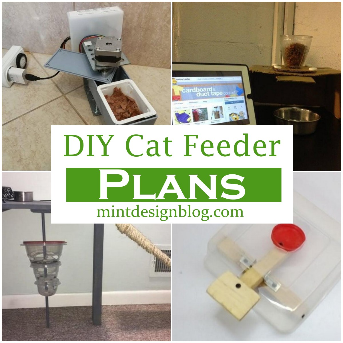 20 DIY Cat Feeder Plans - Mint Design Blog