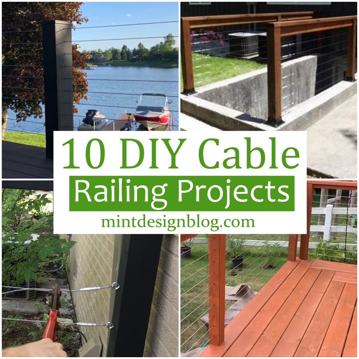 10 DIY Cable Railing Projects And Systems - Mint Design Blog