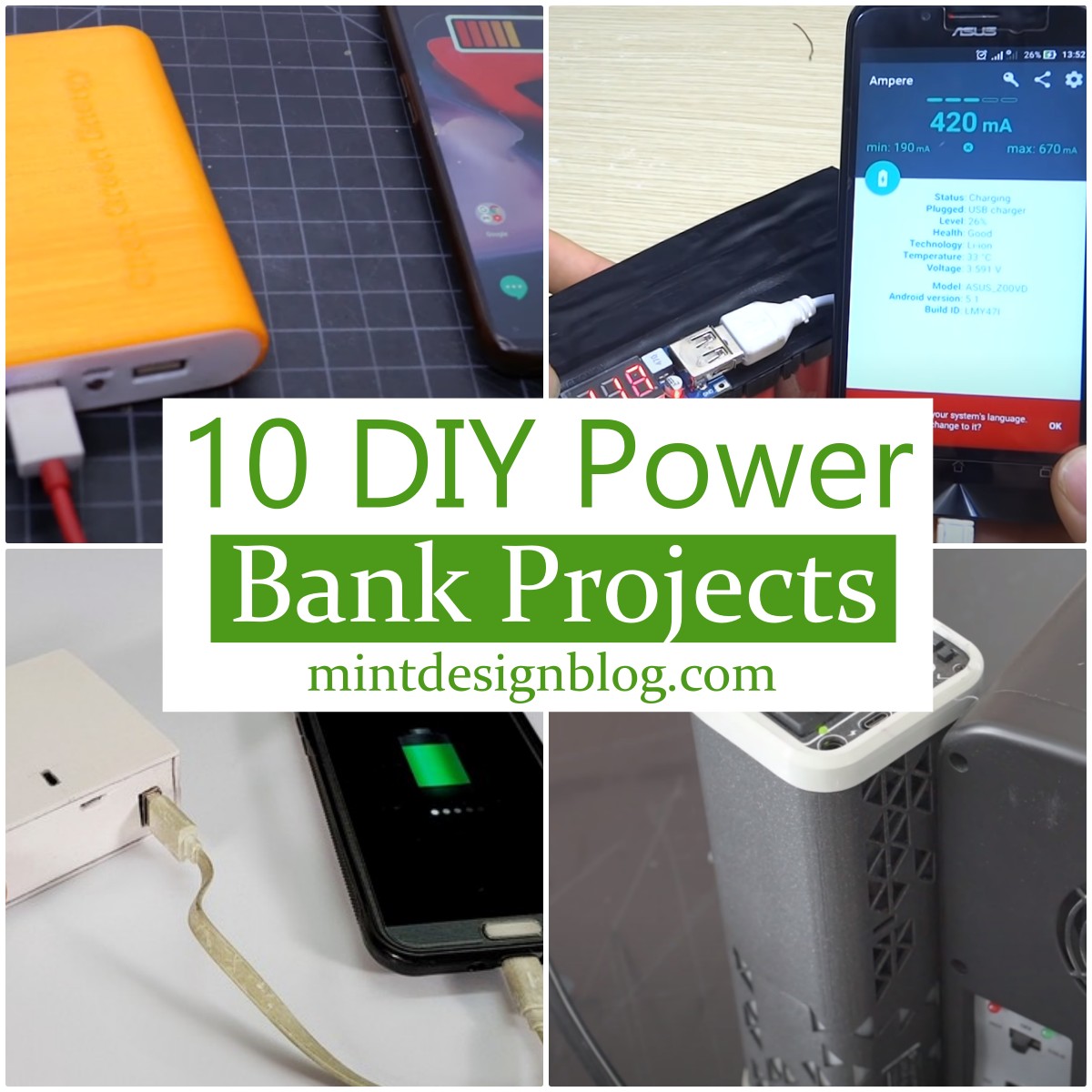 10 DIY Power Bank Projects At Home - Mint Design Blog