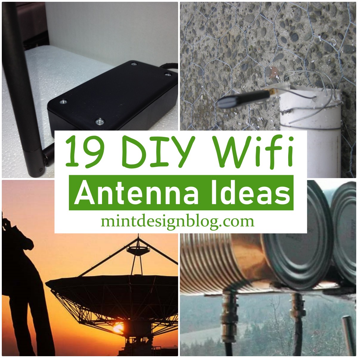 19 DIY Wifi Antenna Ideas For Internet Signals - Mint Design Blog