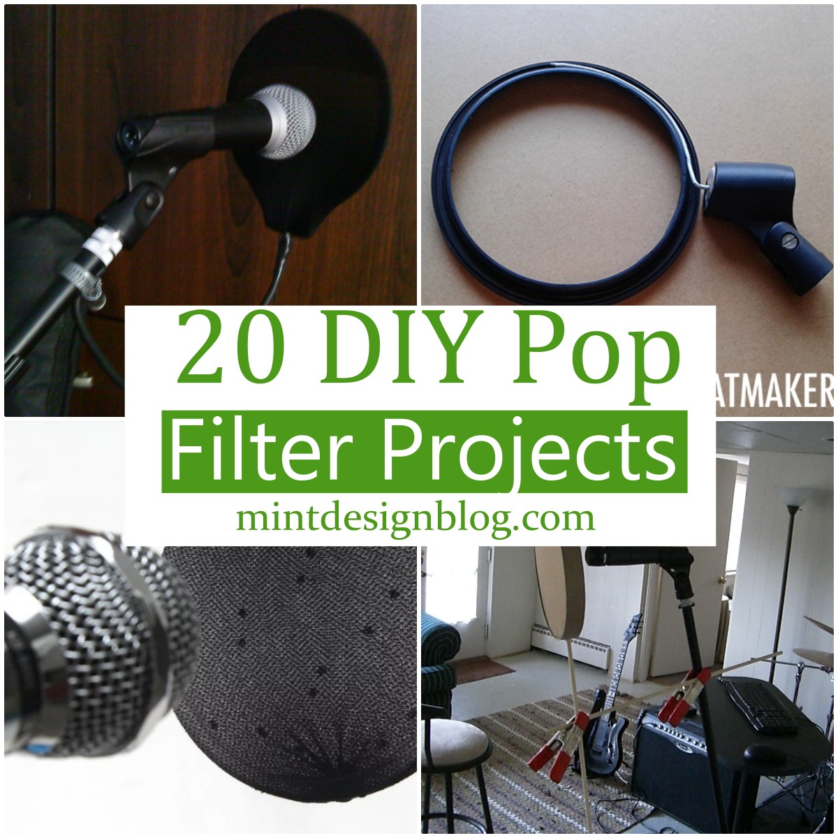 20 DIY Pop Filter Projects - Mint Design Blog