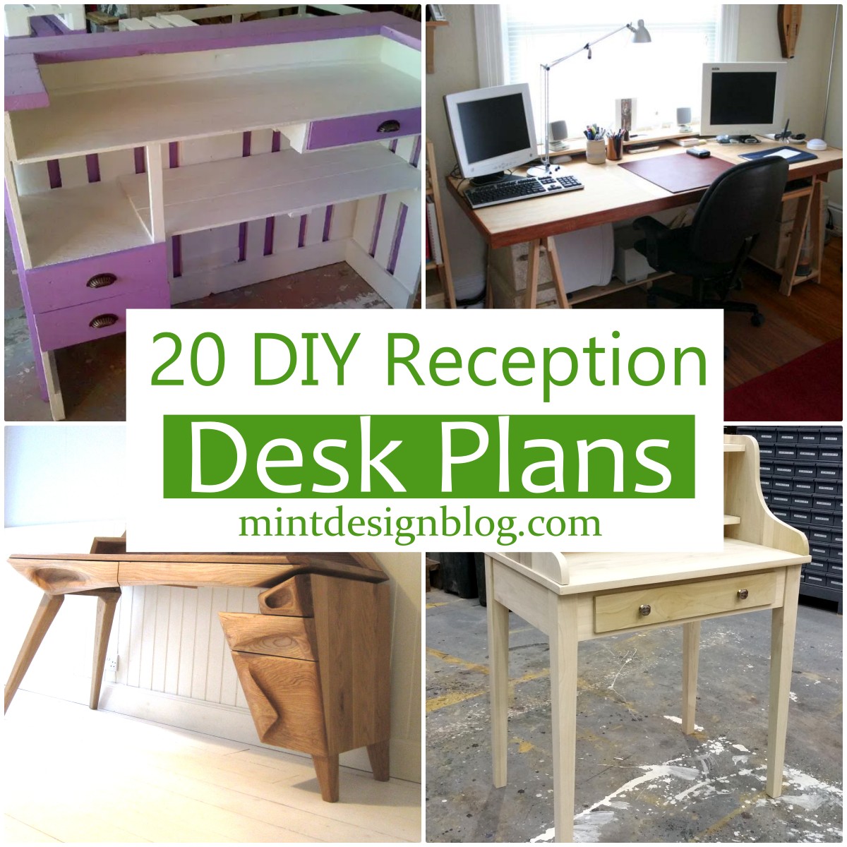 20 DIY Reception Desk Plans For Office Use - Mint Design Blog 20 DIY Reception Desk Plans For Office Use - Mint Design Blog