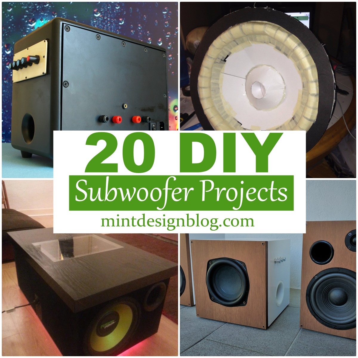 20 Easy DIY Subwoofer Projects - Mint Design Blog