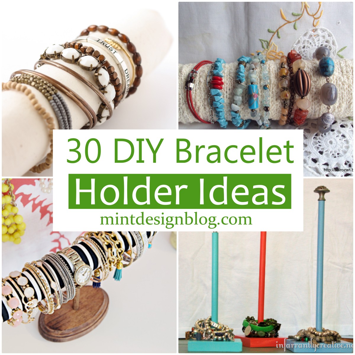 30 DIY Bracelet Holder Ideas & Organizers - Mint Design Blog