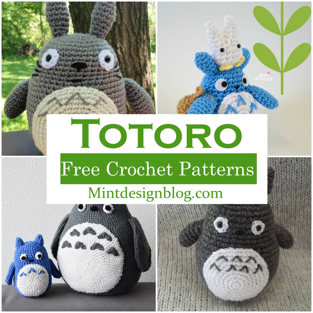 20 Crochet Totoro Patterns For Kids - Mint Design Blog