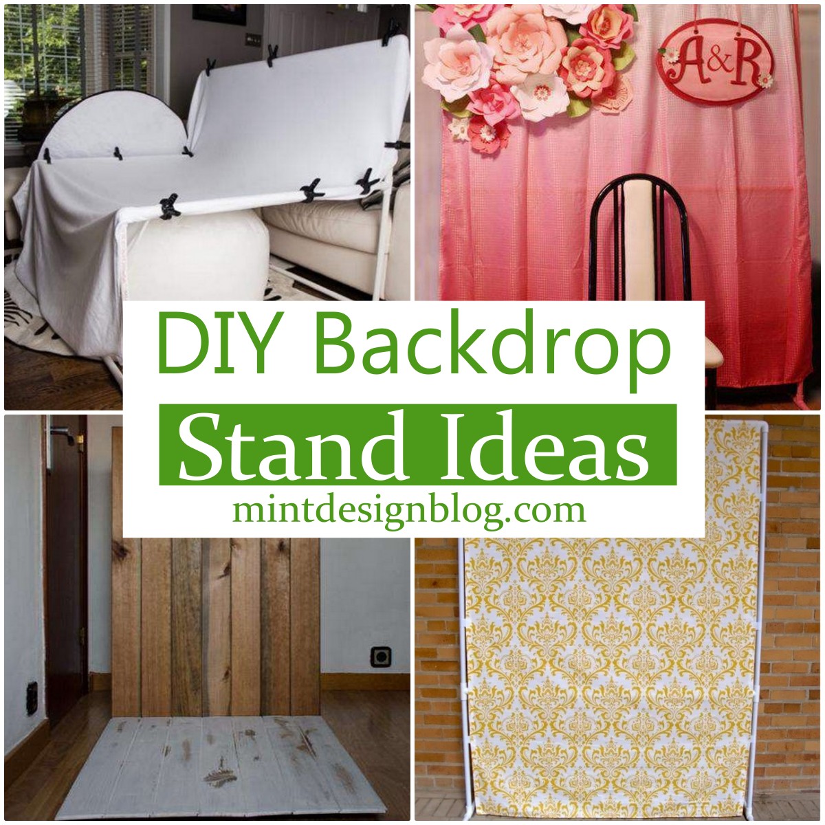 20 DIY Backdrop Stand Ideas - Mint Design Blog
