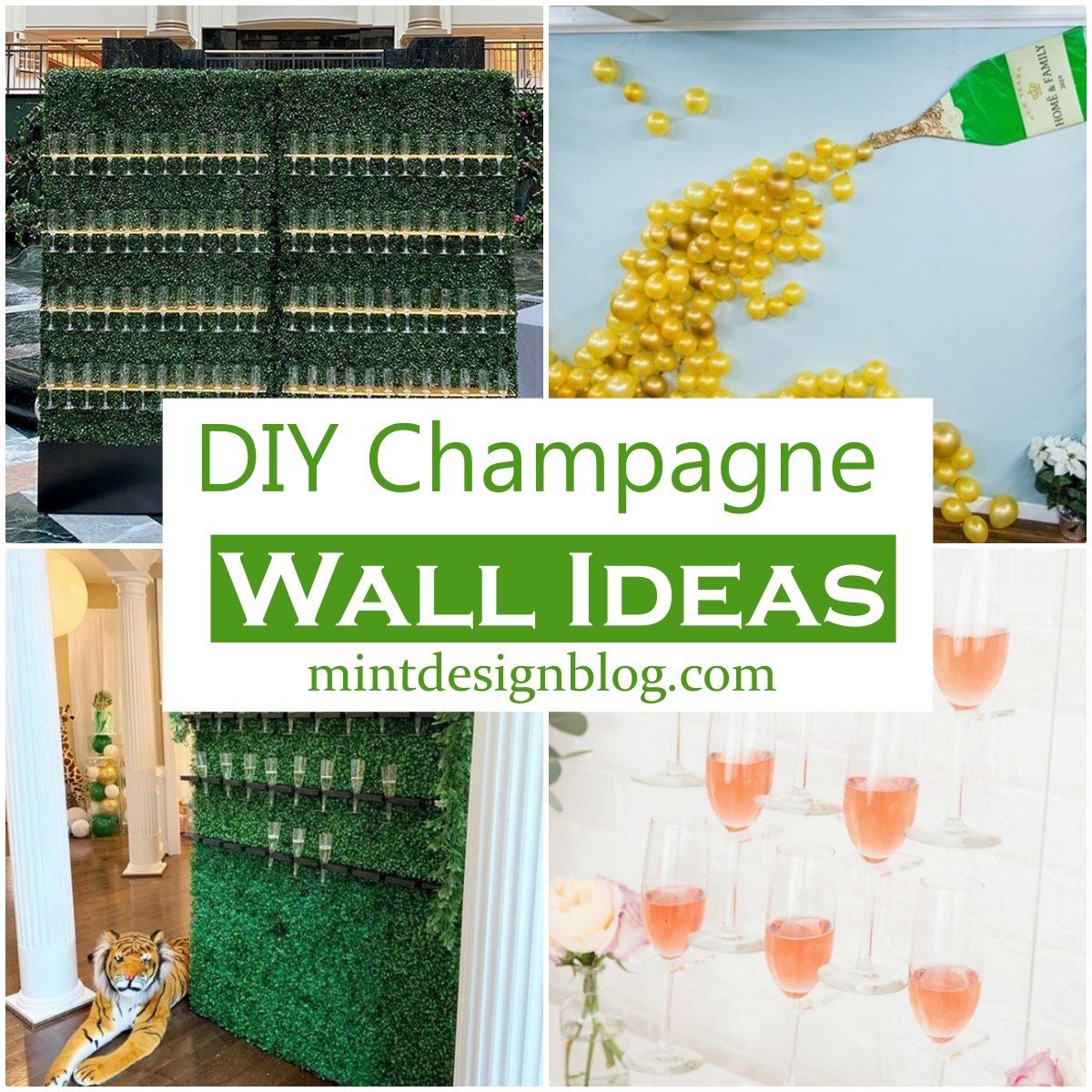 20 DIY Champagne Wall Ideas For Decor - Mint Design Blog