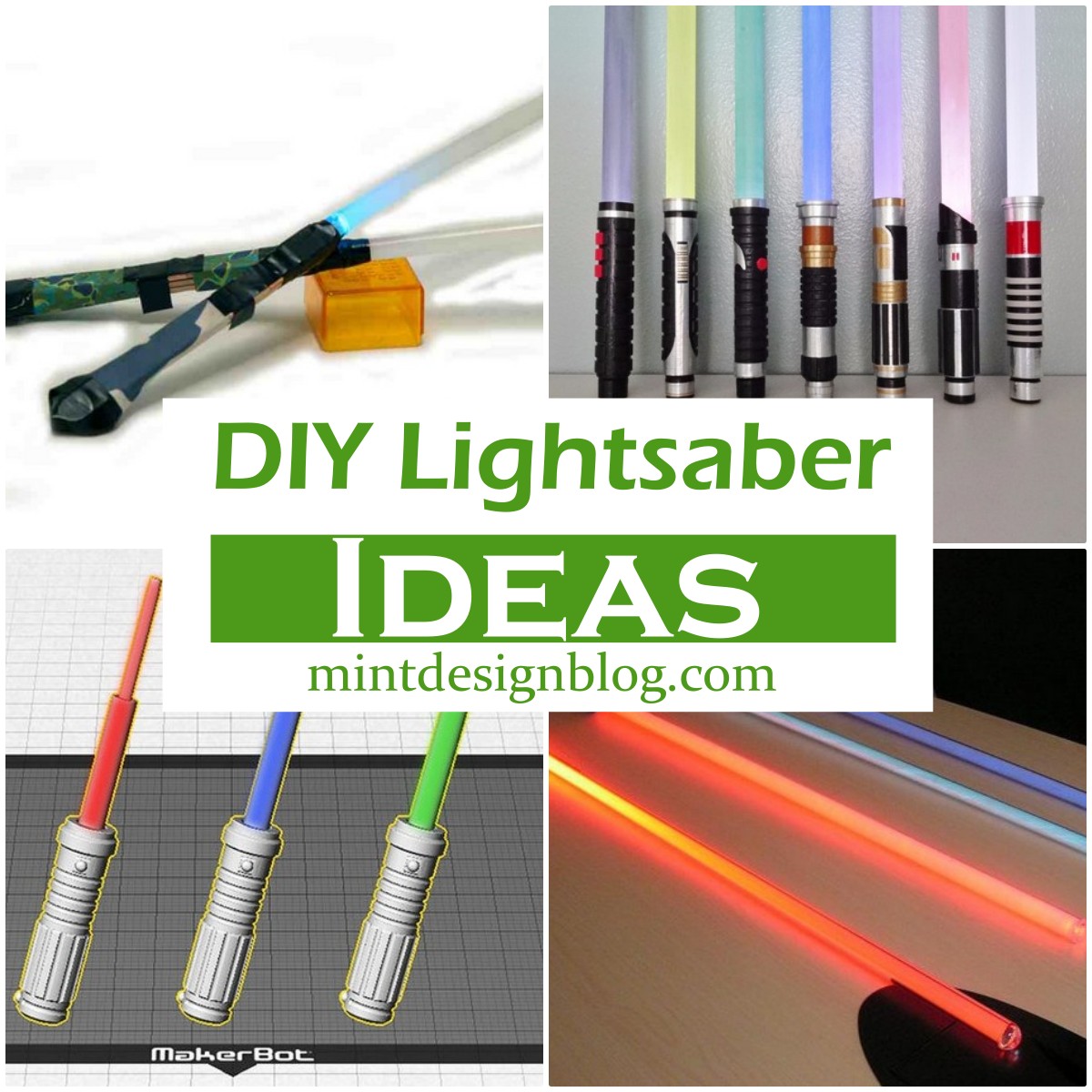 16 DIY Lightsaber Ideas For Star War Fans - Mint Design Blog