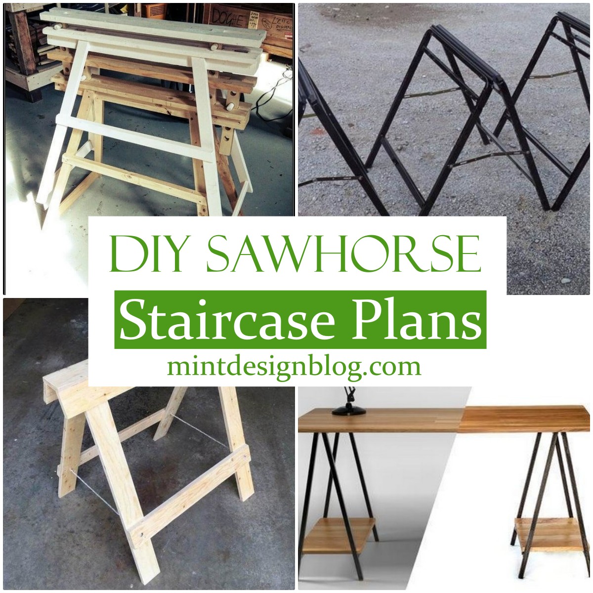 25 DIY Sawhorse Plans For Woodworkers - Mint Design Blog