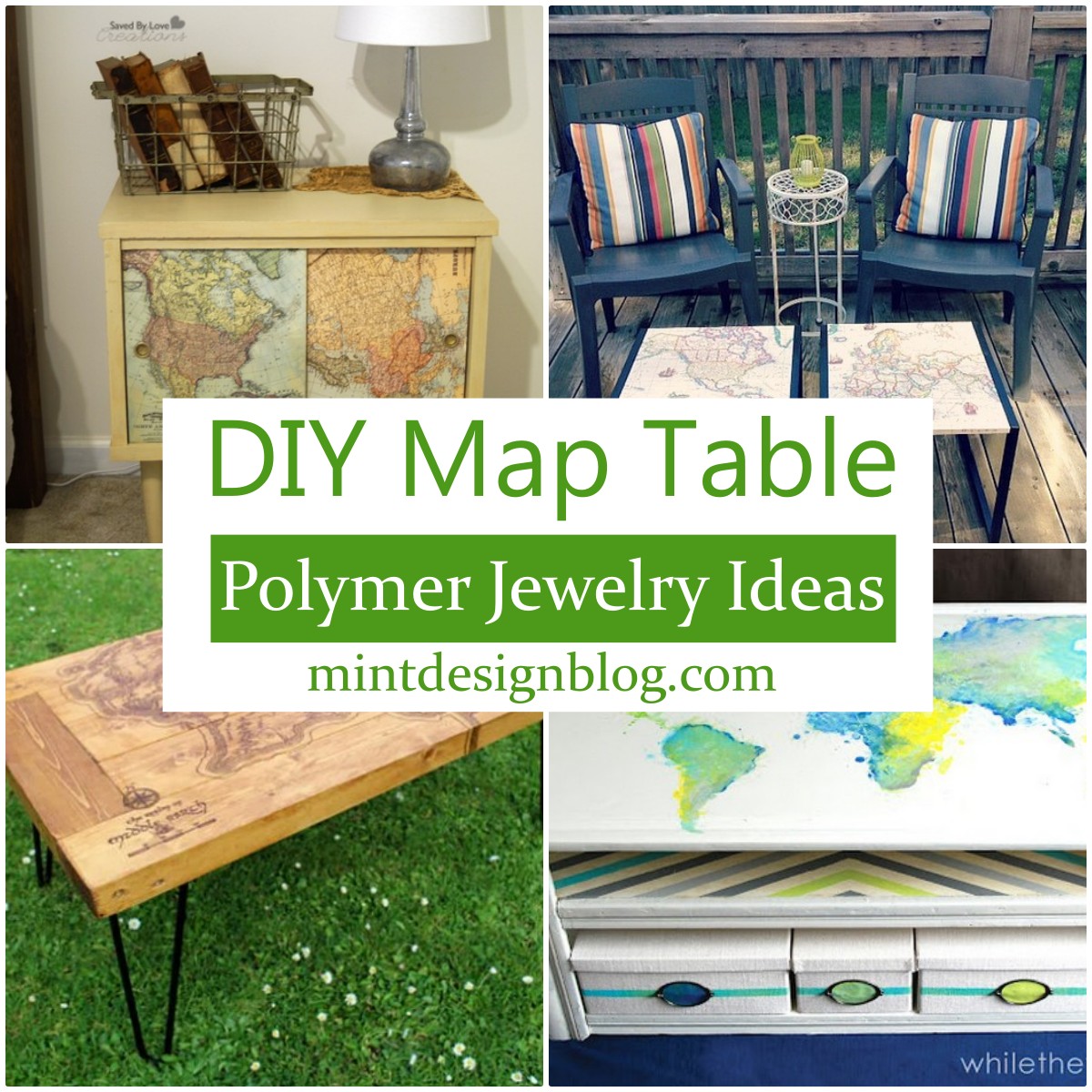 11 DIY Map Table Ideas For Rustic Decor - Mint Design Blog