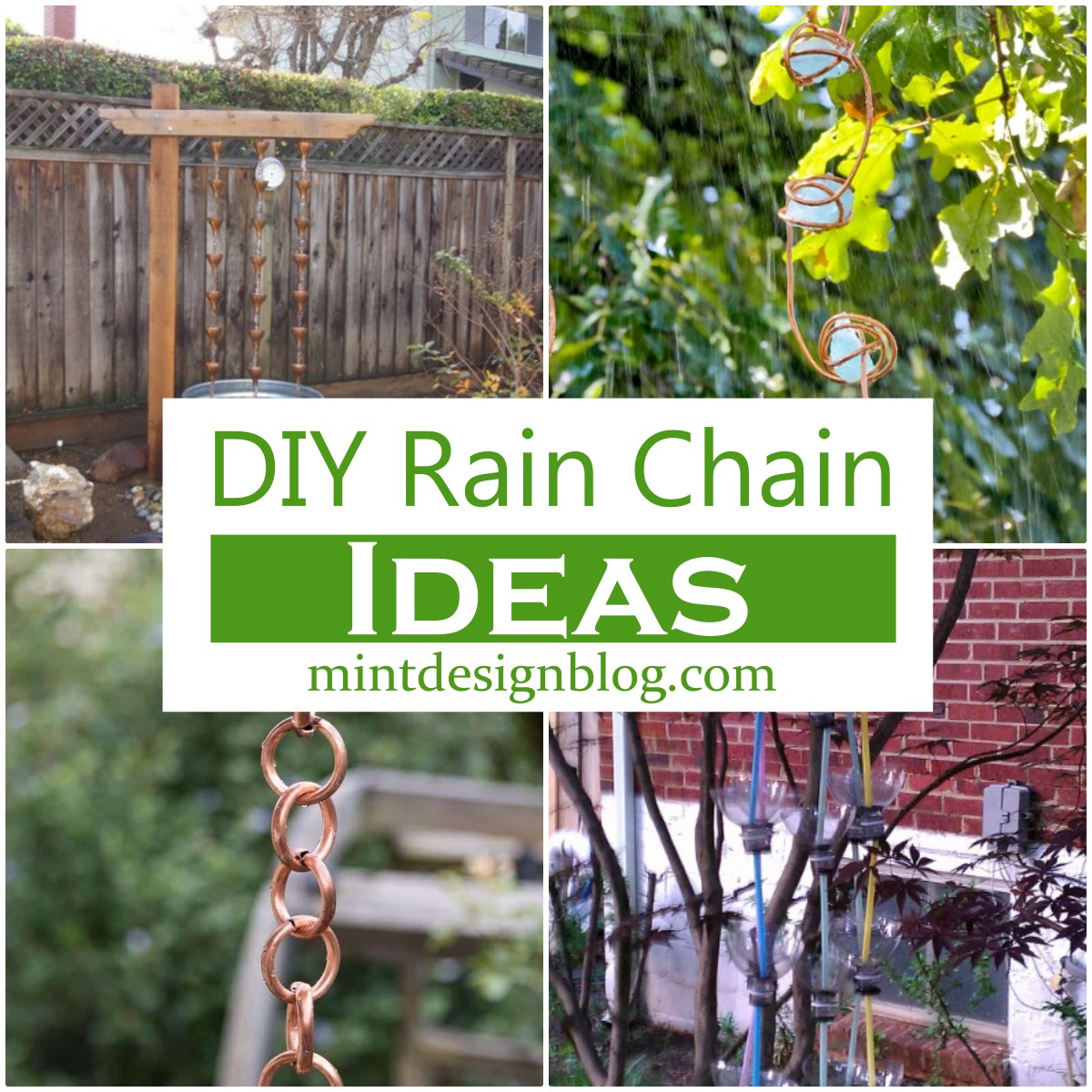 11 DIY Rain Chain Ideas Cheap - Mint Design Blog